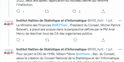 Institut Haïtien de Statistique et d'Informatique (IHSI) - Accueil